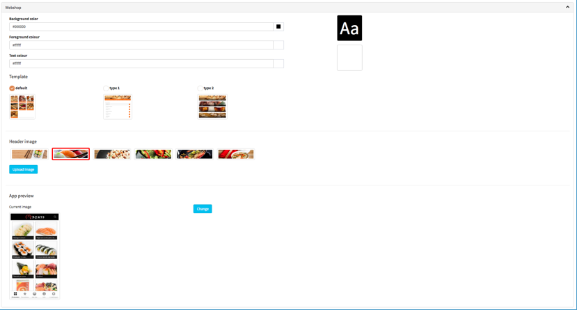 3.1.3 App settings/Website – EasyOrder Wiki